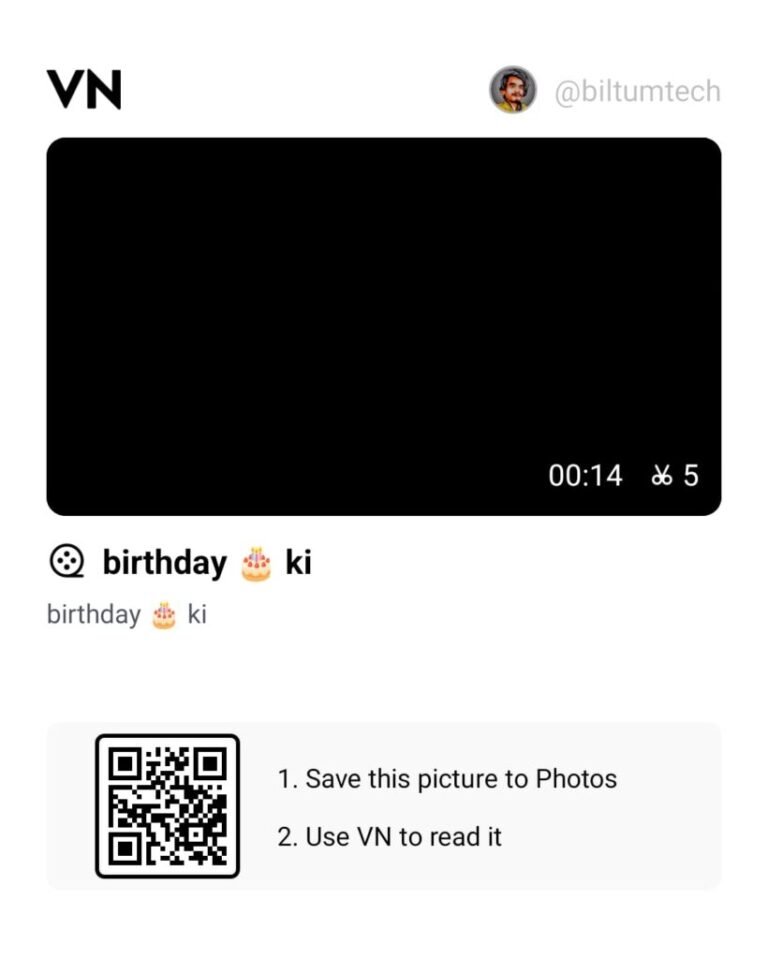Happy Birthday Vn Template [Qr Code]